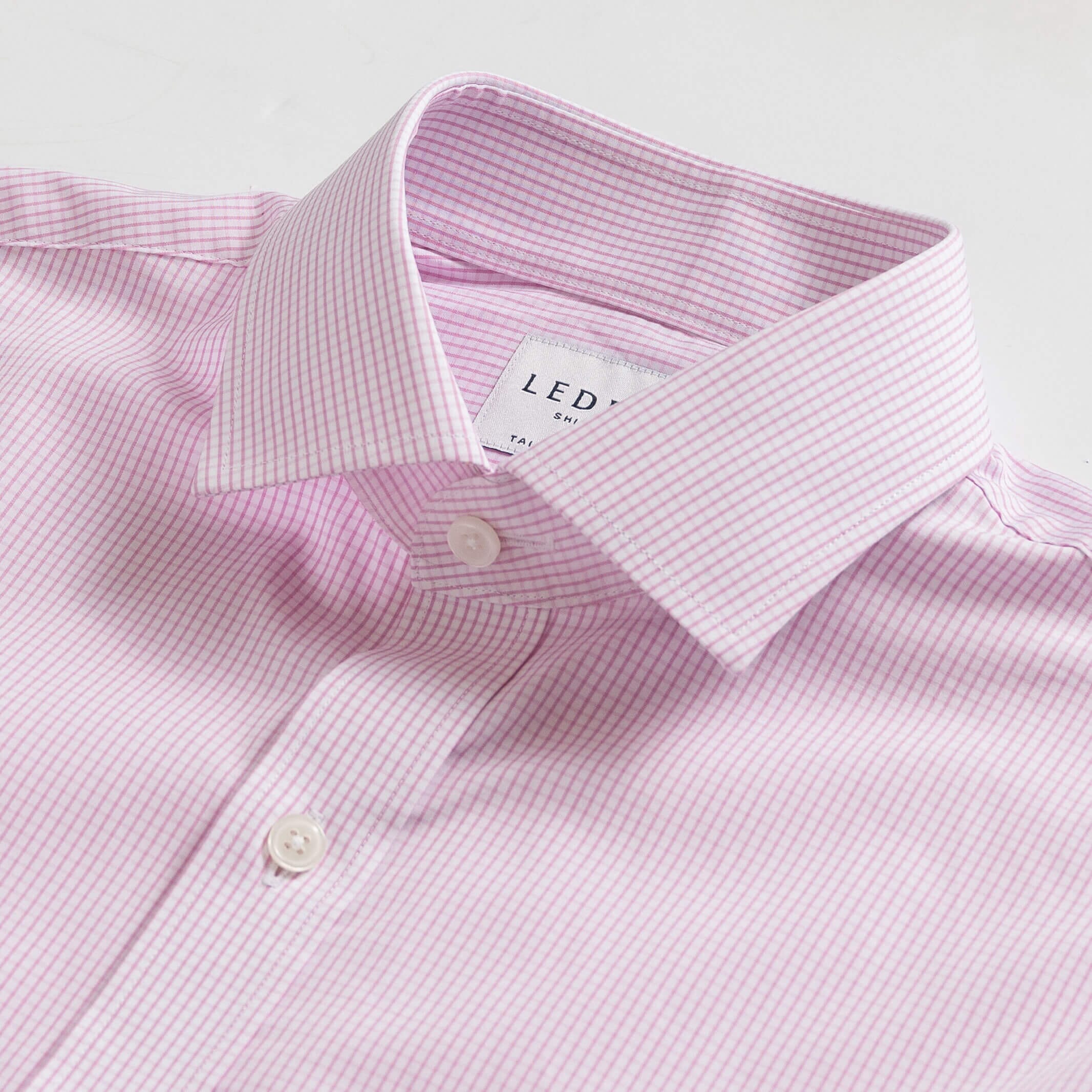 The Pink Mills Micro Check Dress Shirt – Ledbury