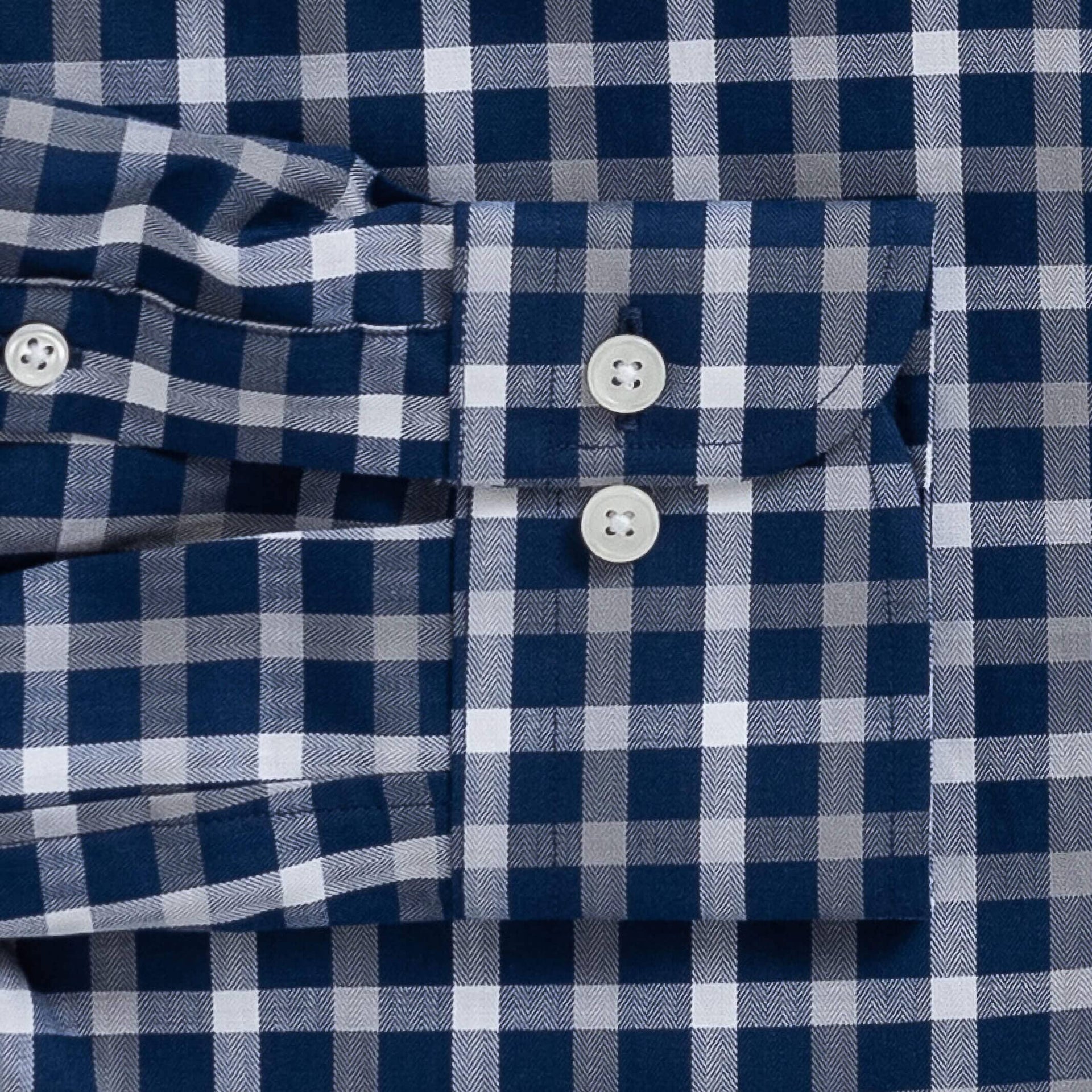 The Navy Blue Miller Check Casual Shirt – Ledbury