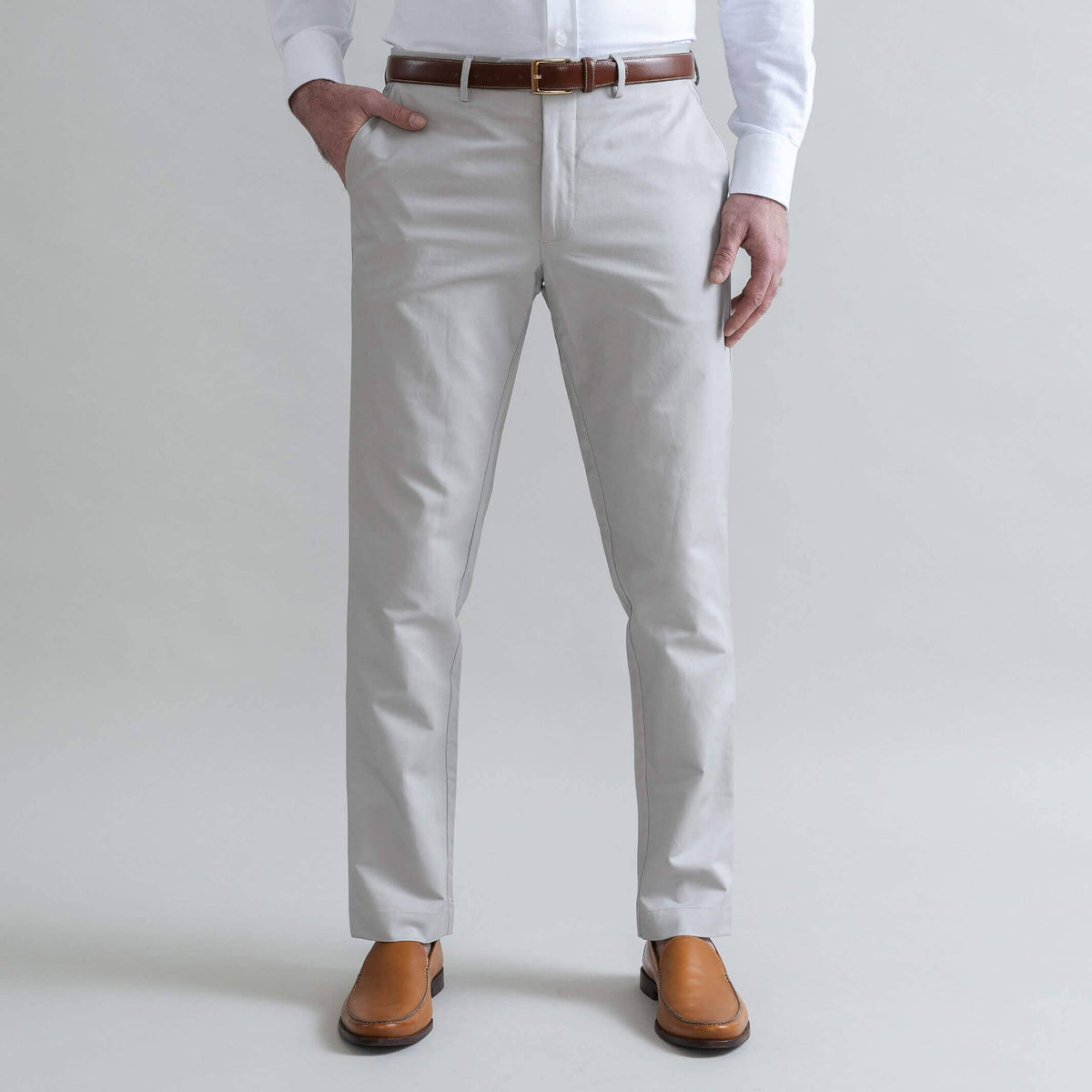 Light Grey All Season Richmond Dress Chino – Custom Fit | Ledbury