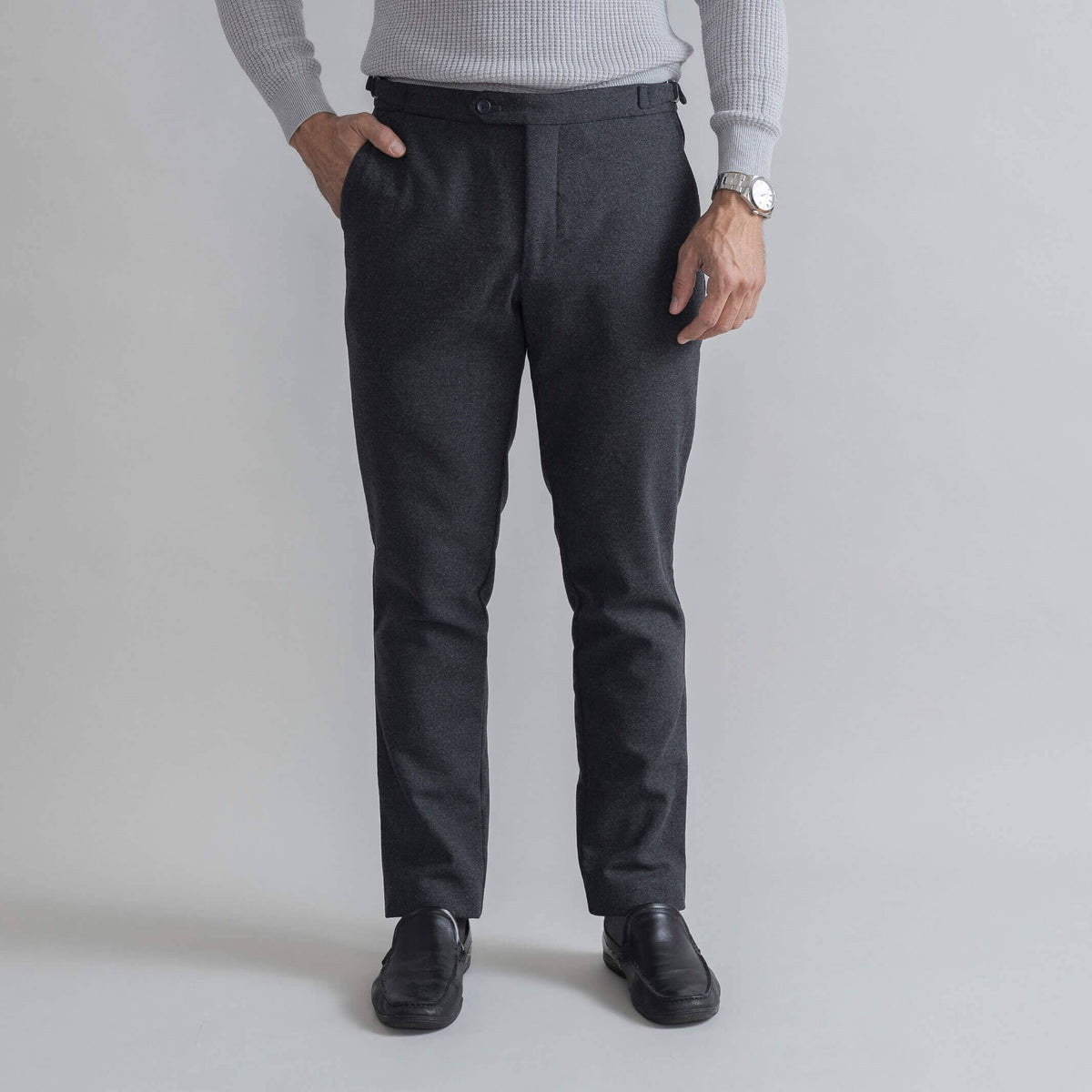 The Charcoal Wool Richmond Dress Chino Custom Pant – Ledbury