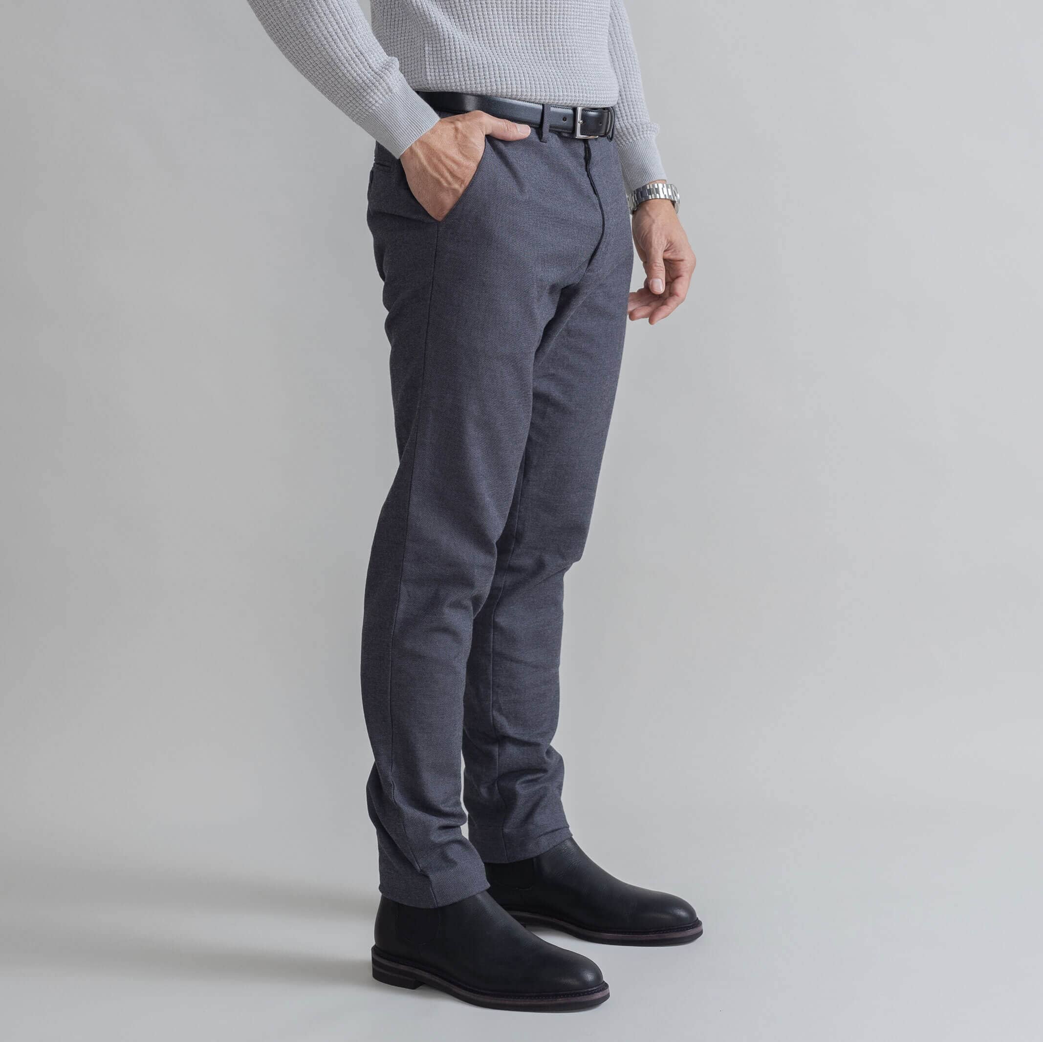 The Dark Grey Brushed Cotton Richmond Dress Chino Custom Pant – Ledbury