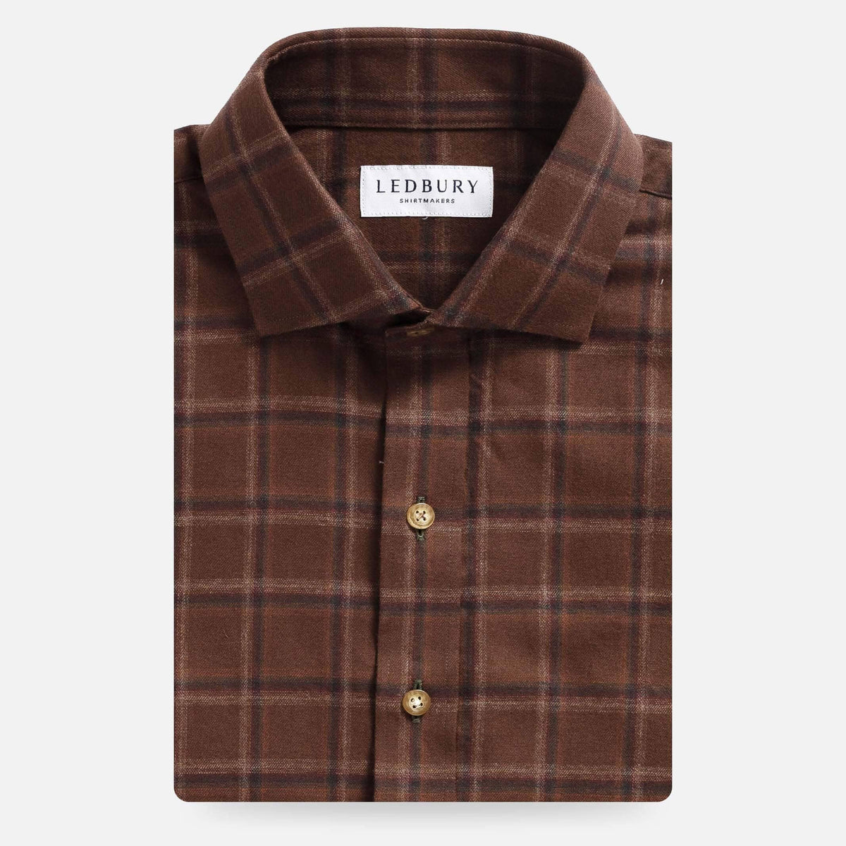 The Rustic Brown Woodly Plaid Custom Shirt – Ledbury