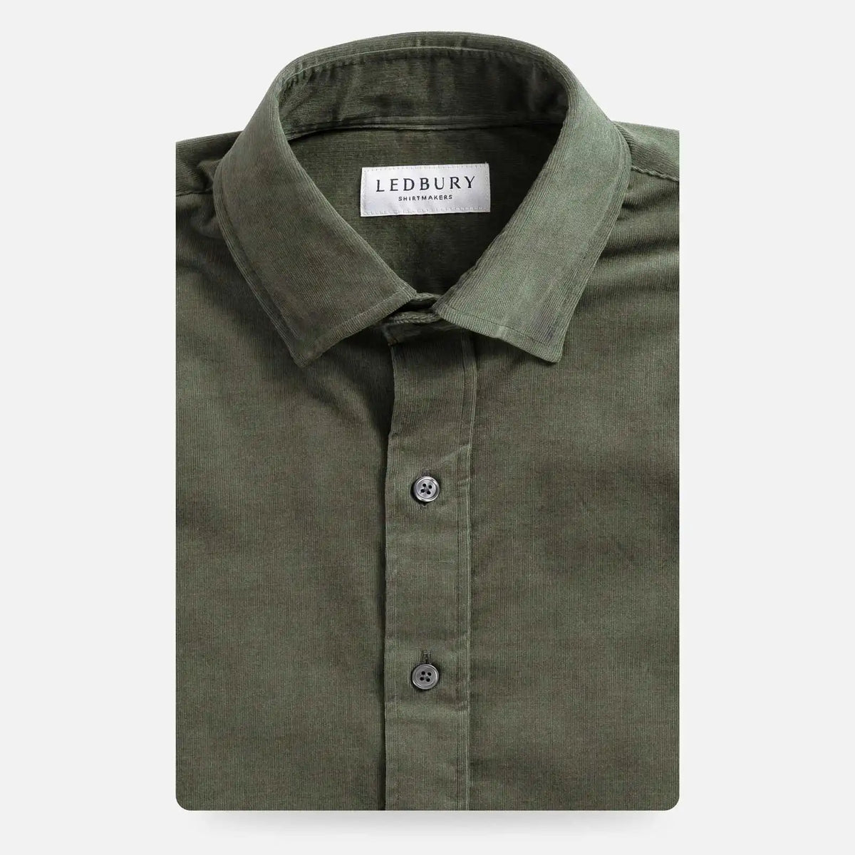 Olive Green Corduroy Custom Shirt | Ledbury Benwood